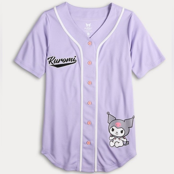 Sanrio | Tops | Kuromi By Sanrio Lavender Baseball Jersey New | Poshmark